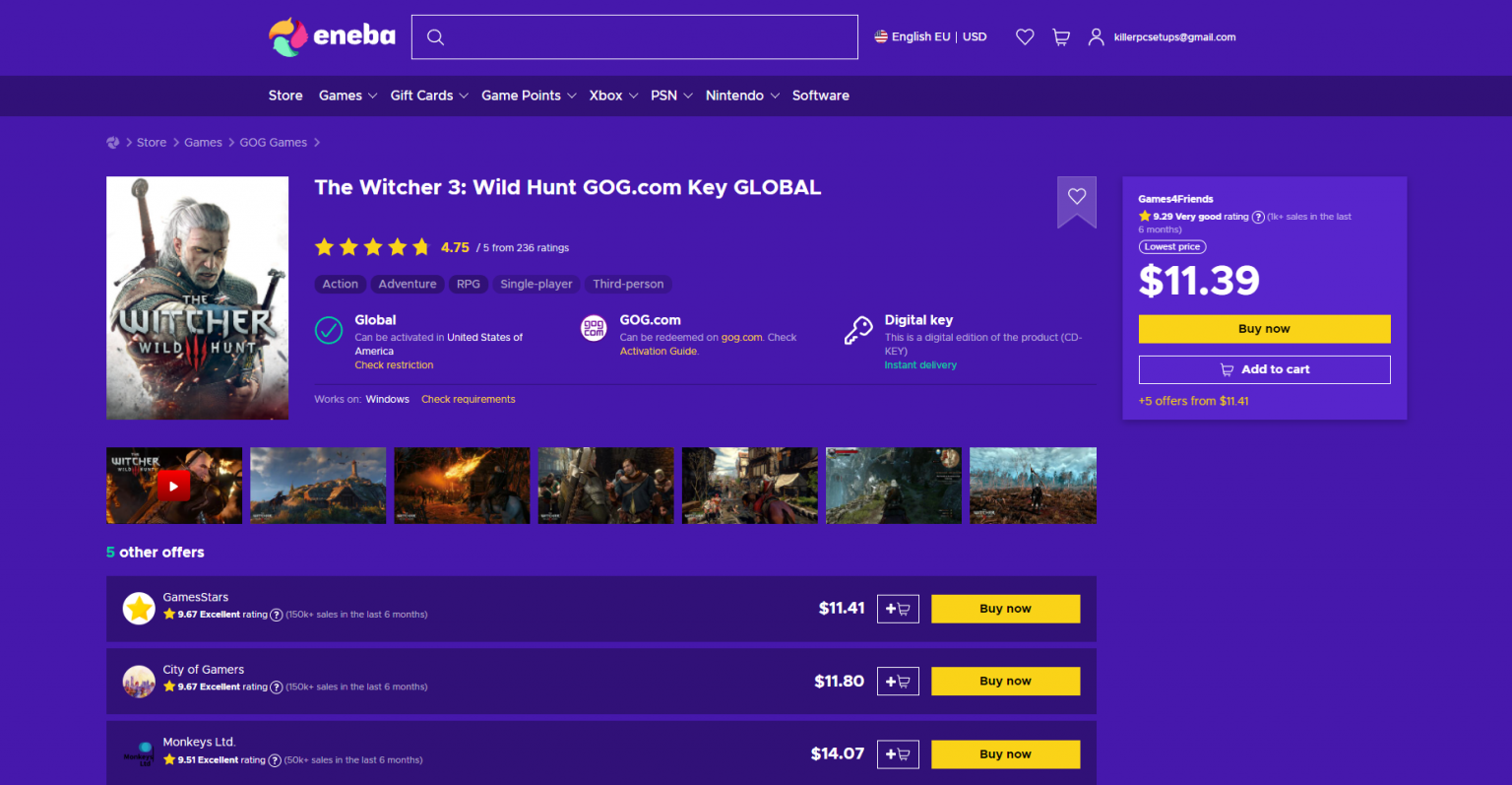 Is Eneba a legit website for game codes? Eneba Review [2022] – Killer ...